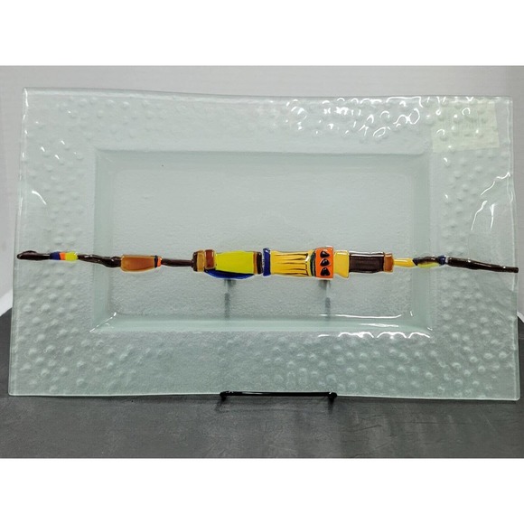 GANZ | Accents | Bella Casa By Ganz Frosted Display Glass Trayplatter ...